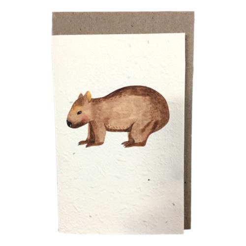 Paper-Go-Round – Seed Paper Greeting Card ‘Wombat’ ea – Healthy General ...