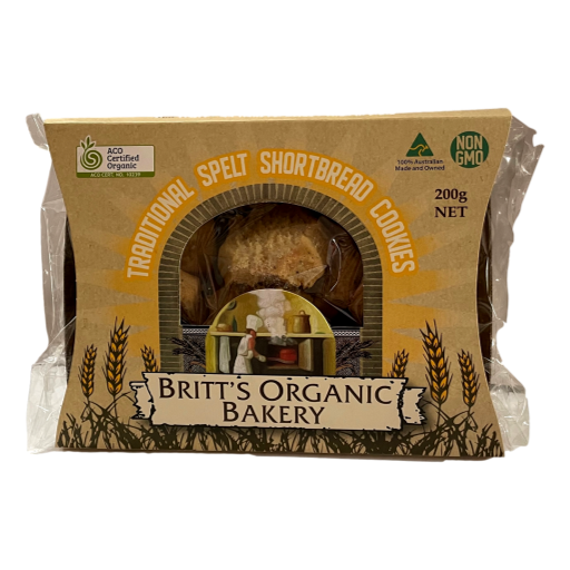 Britts Organic Bakery – Spelt Shortbread Cookies 200gm – Healthy ...